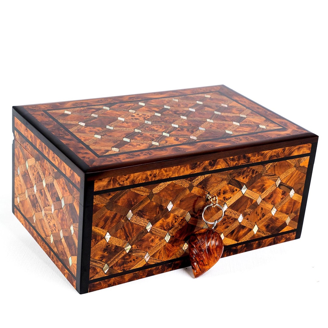 12x8 Handcarved Wooden Gift Thuya Burl Wood Handmade Decor Multipurpose ...