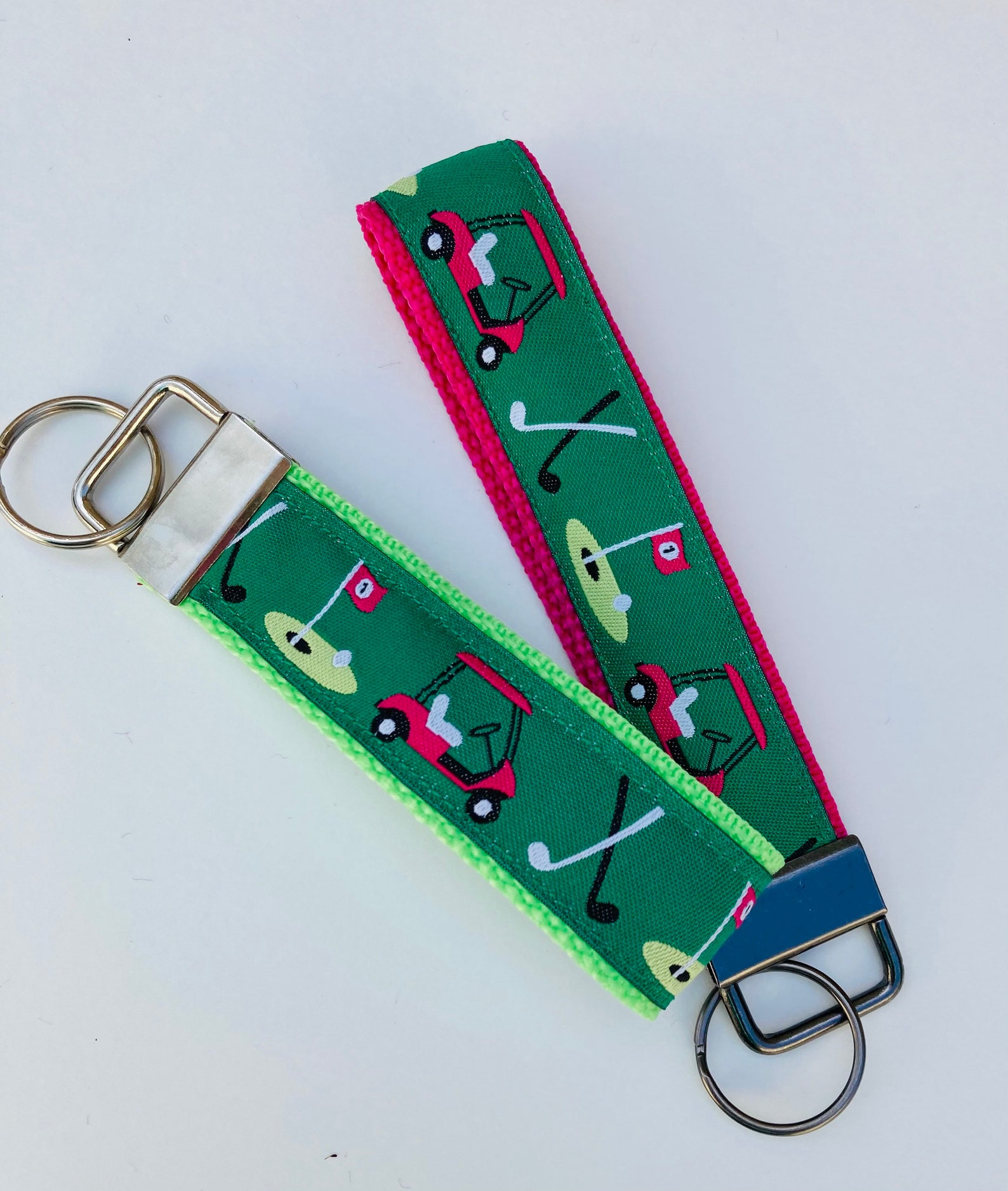 Golf cart key fobs Golf cart wristlet key fobs golf key | Etsy