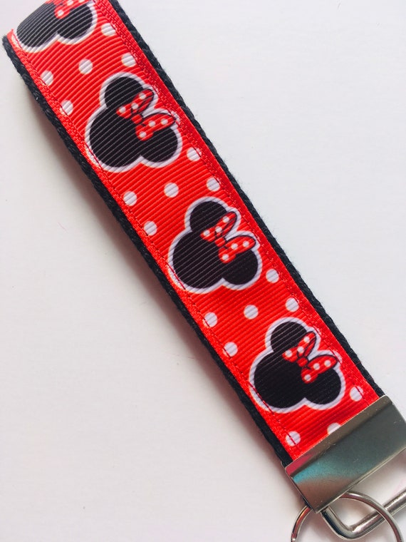 Minnie Mouse Key Fob Disney Key Chain Key Fob Wristlet - Etsy