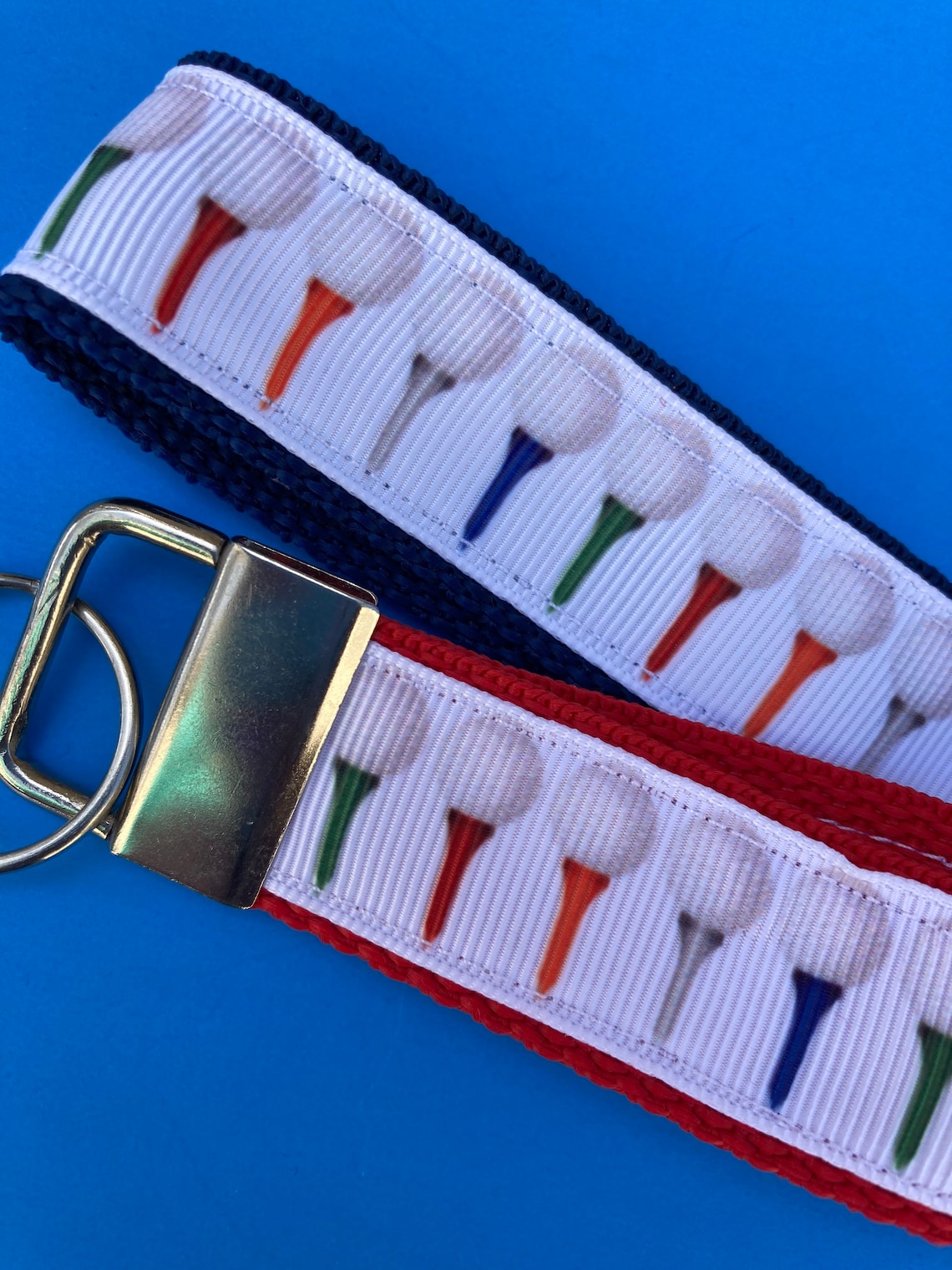 Golf Tee Key Fob Sparkling Golf Fobwristlet Golf Fob - Etsy