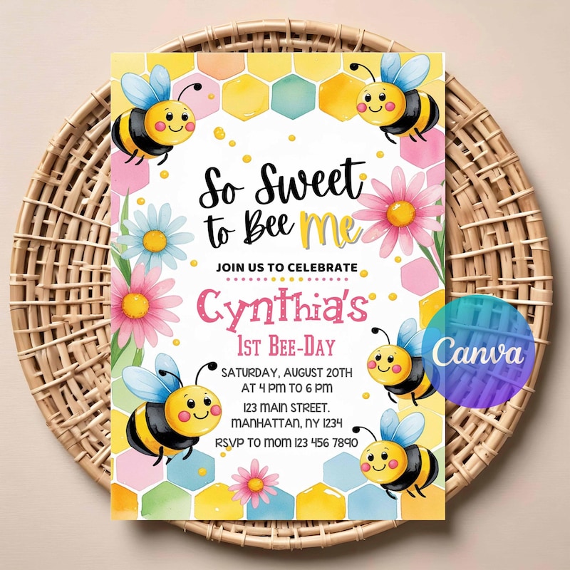 Bumble Bee Invite - Etsy