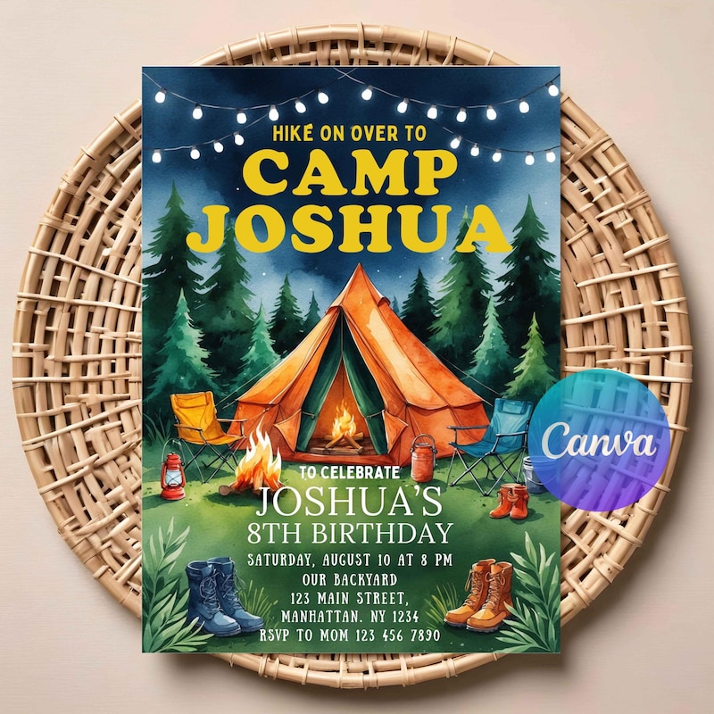 Camping Themed Birthday - Etsy