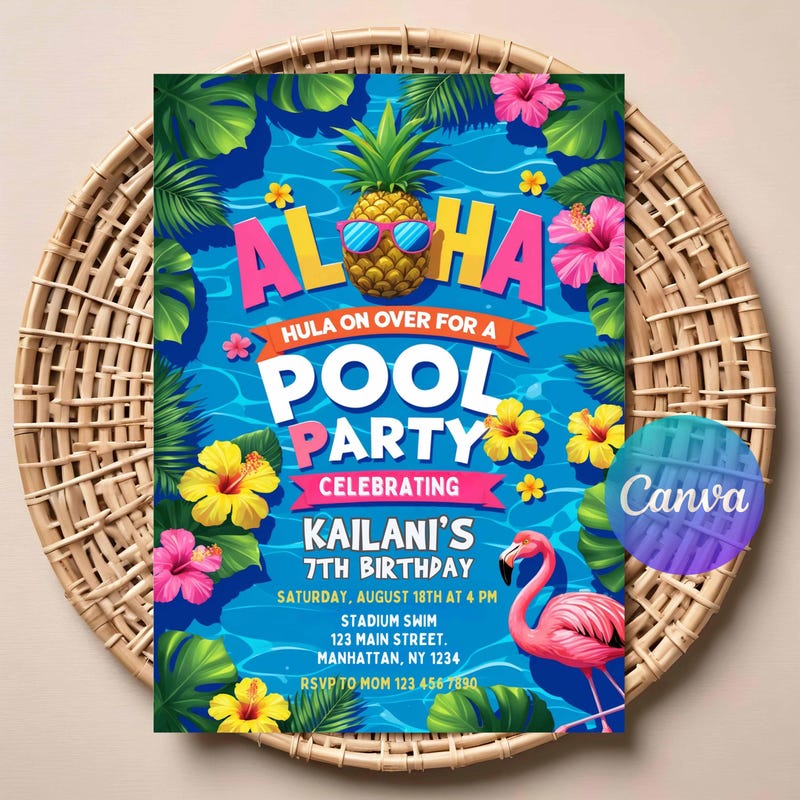 Pool Party Luau Theme - Etsy