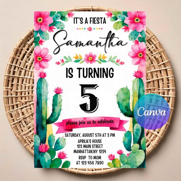 Cactus Invites - Etsy