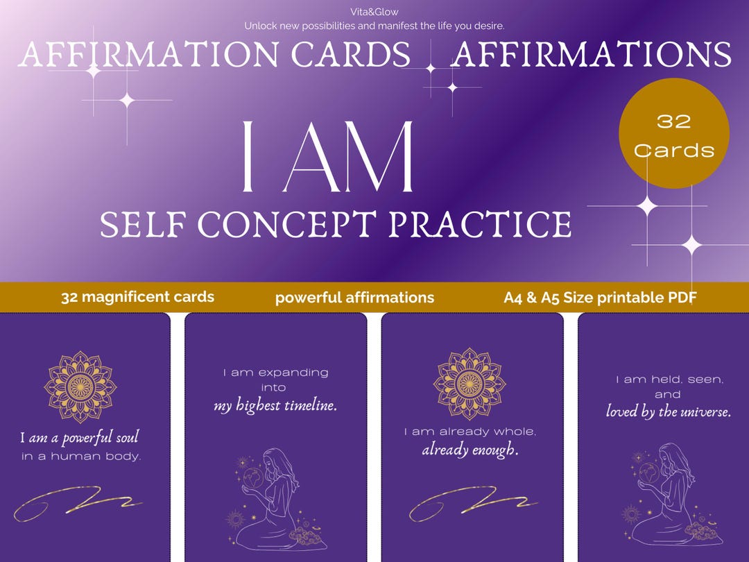 I Am Affirmations, Self Concept Practice, Self Love, Self Worth ...