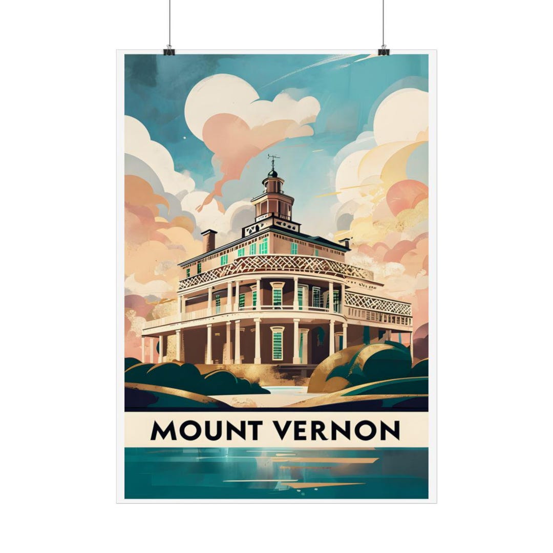 Mount Vernon Poster - Etsy