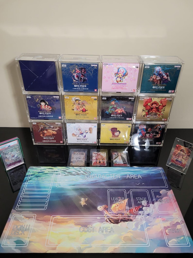 One Piece Booster Box Acrylic Case – Stackable Magnetic Display (OP-01 ...