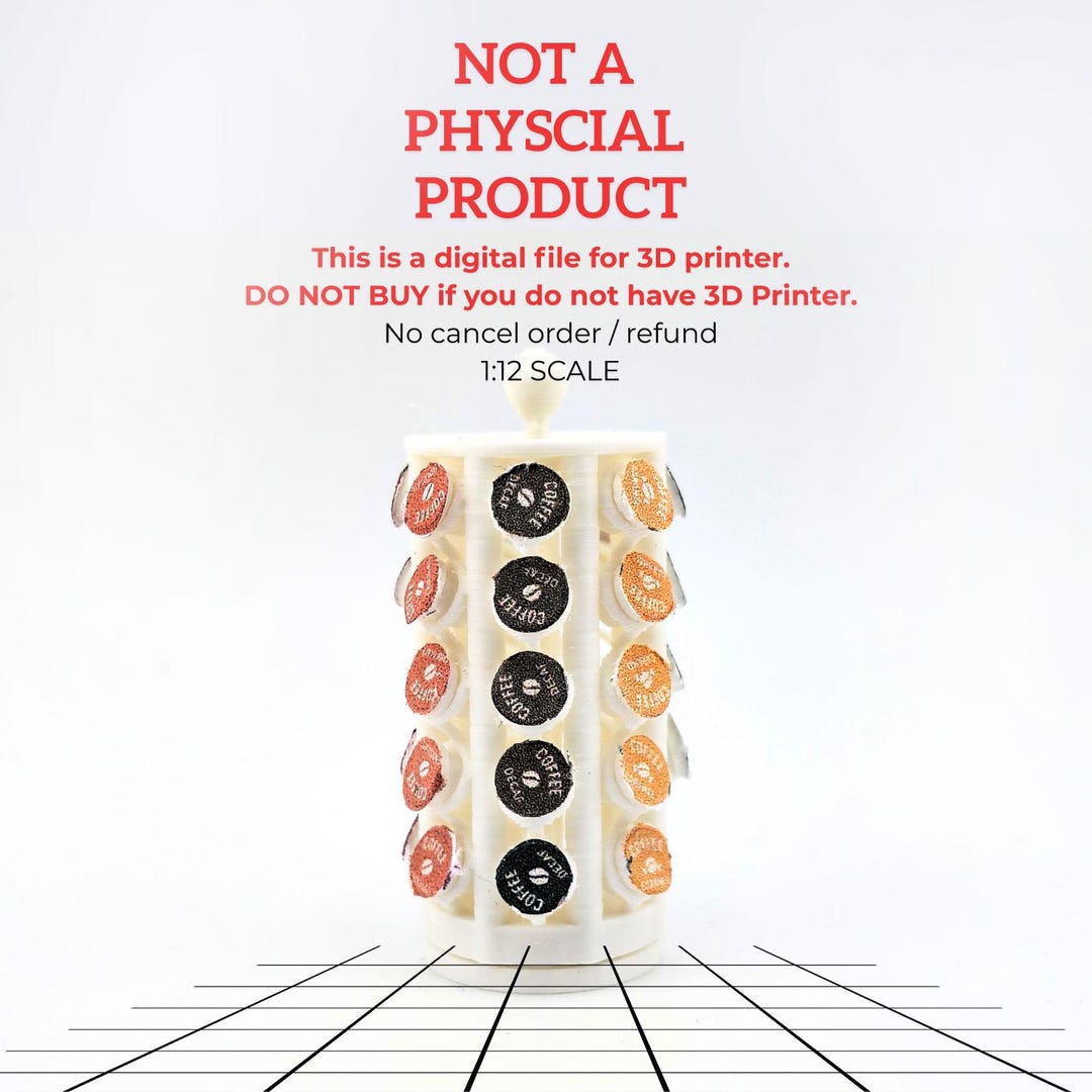 1:12 Spinnable Capsule Holder With 40 Coffee Capsules — Miniature ...