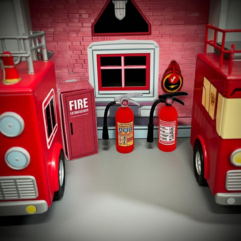 1:12 Scale Fire Extinguisher 3D STL Model for Dioramas (digital ...