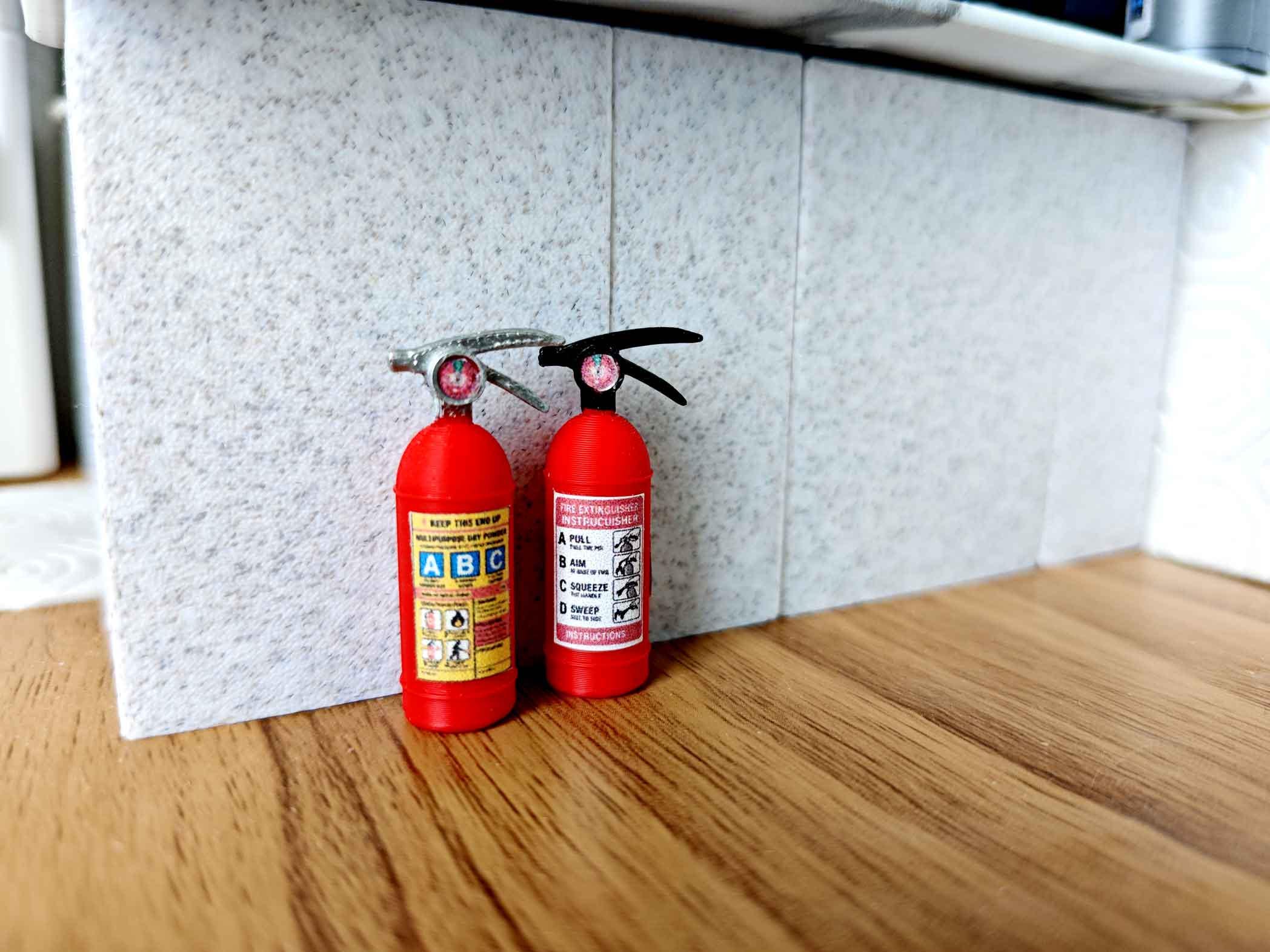 1:12 Scale Fire Extinguisher 3D STL Model for Dioramas (digital ...