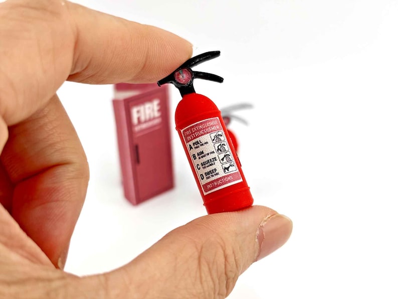 1:12 Scale Fire Extinguisher 3D STL Model for Dioramas (digital ...