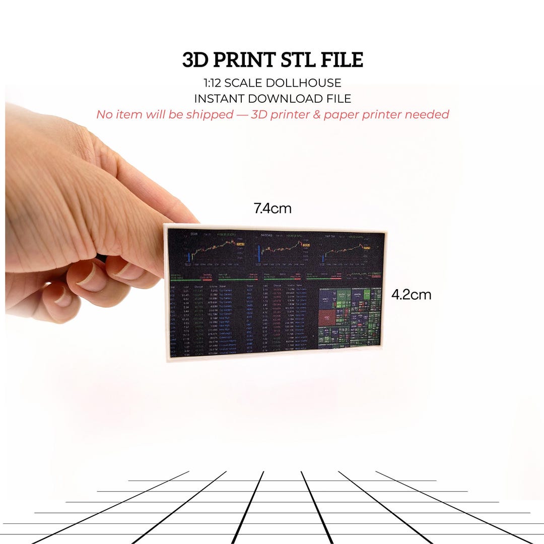 1:12 Moveable TV Display and Switch Wall Mount 3D Print STL File for ...