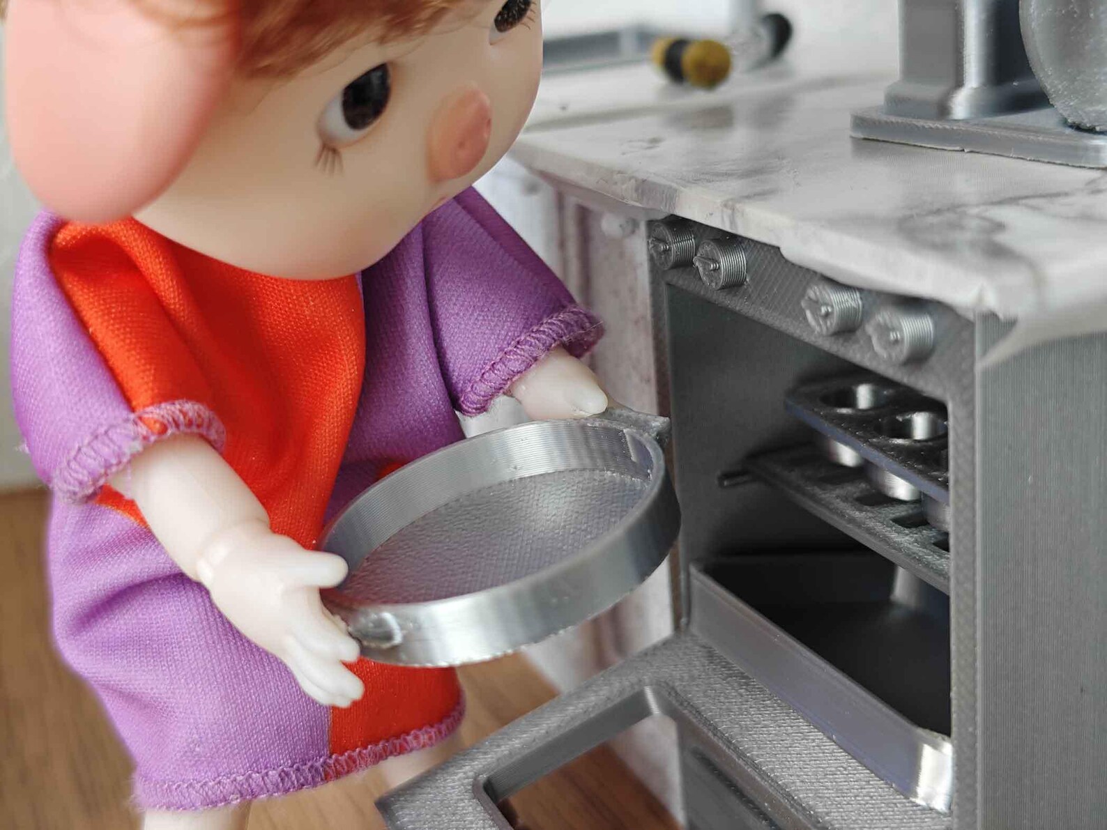 1:12 Miniature Baking Pans — STL File With Muffin, Roast, and Round ...