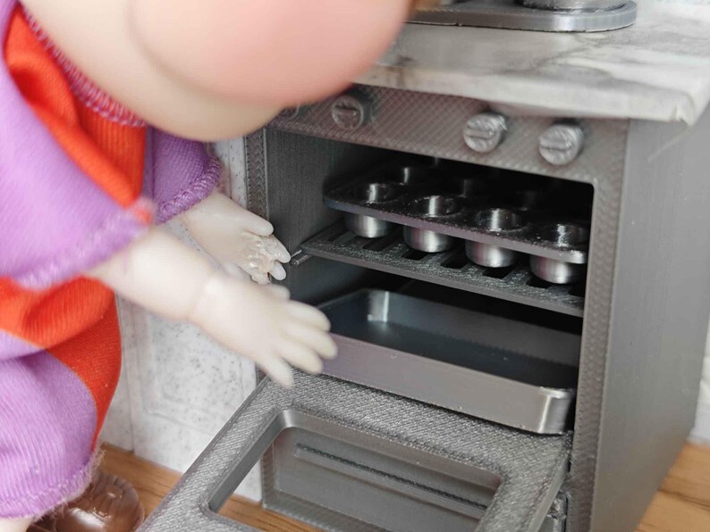 1:12 Miniature Baking Pans — STL File With Muffin, Roast, and Round ...