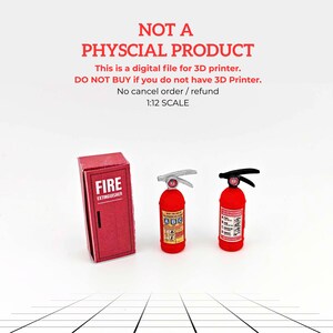 1:12 Scale Fire Extinguisher 3D STL Model for Dioramas (digital ...