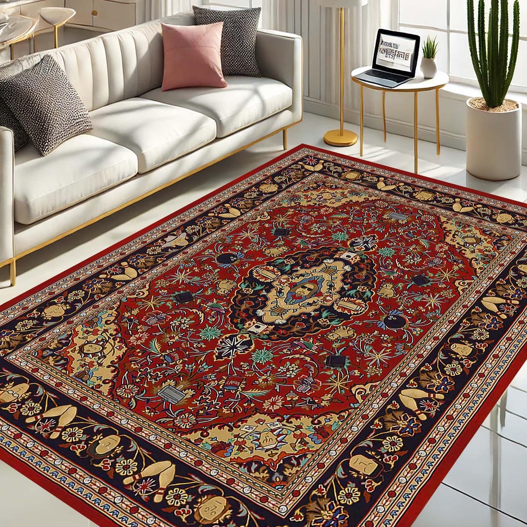 Big Lebowski Rug, Dude Abides Carpet, Movie-inspired Decor, Cult ...