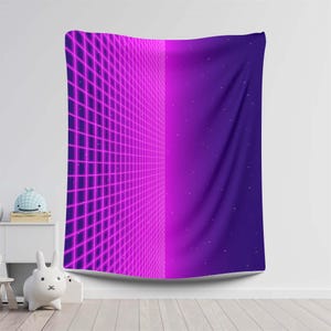 Synthwave Tapestry, Retro Futuristic Wall Art, Vaporwave Decor, 80s ...