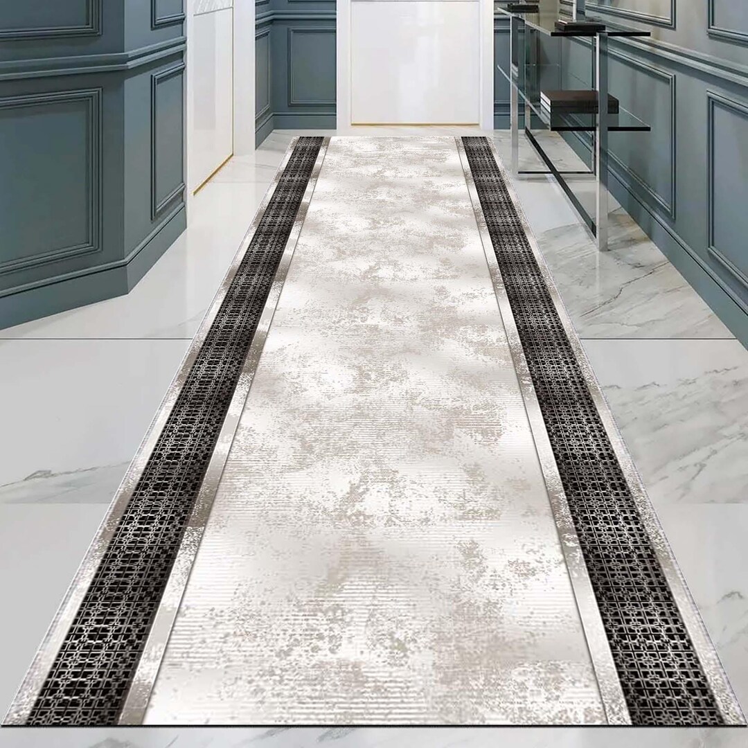 Modern Hallway Runner, Minimalist Corridor Rug, Contemporary Entryway ...
