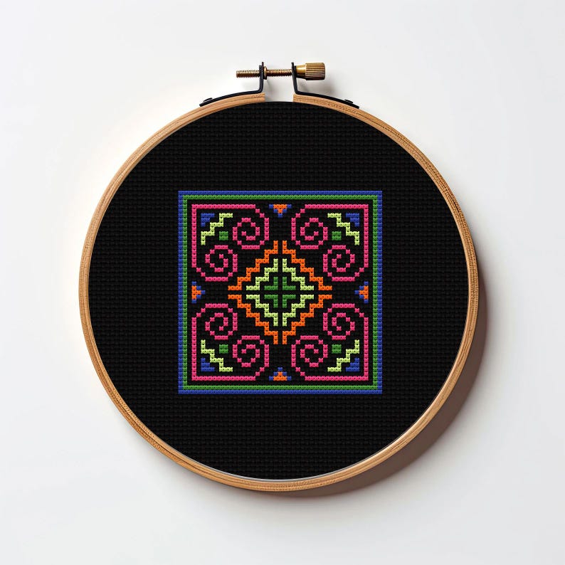 Hmong Cross-stitch Pattern File - Paj Ntaub - Digital Download Kit: Paj ...