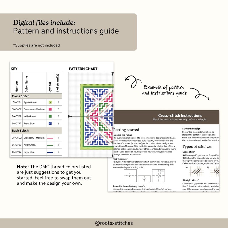 Hmong Cross-stitch Pattern File - Paj Ntaub - Digital Download Kit ...