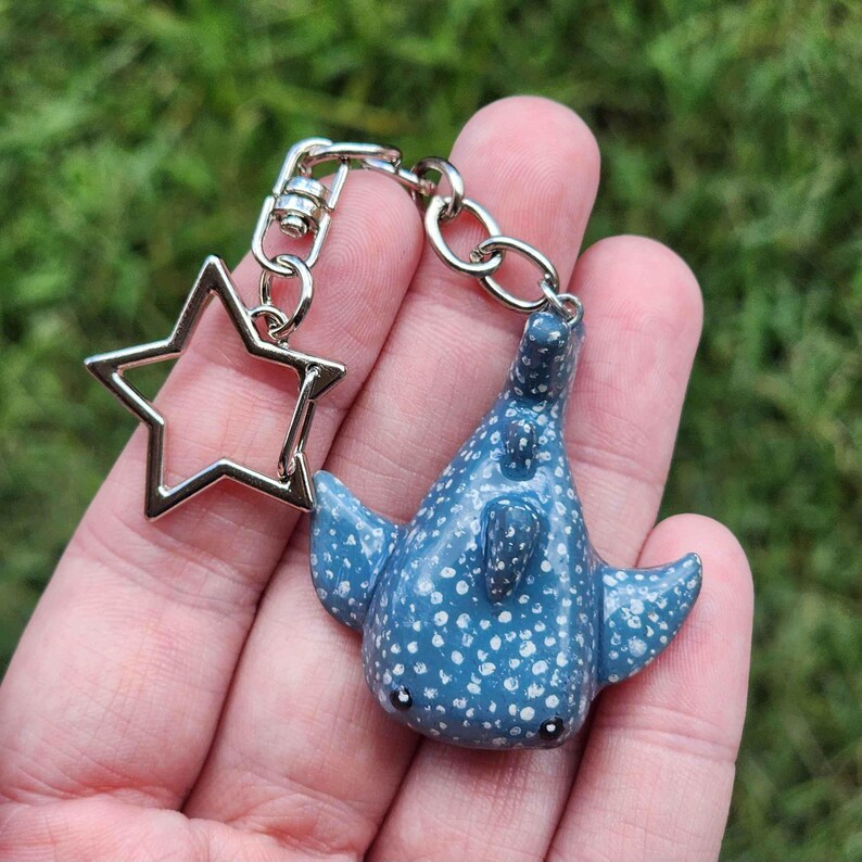 Cute Whale Shark Polymer Clay Keychain - Etsy