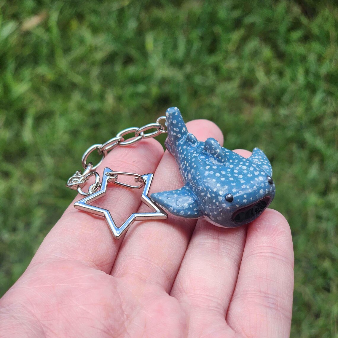 Cute Whale Shark Polymer Clay Keychain - Etsy