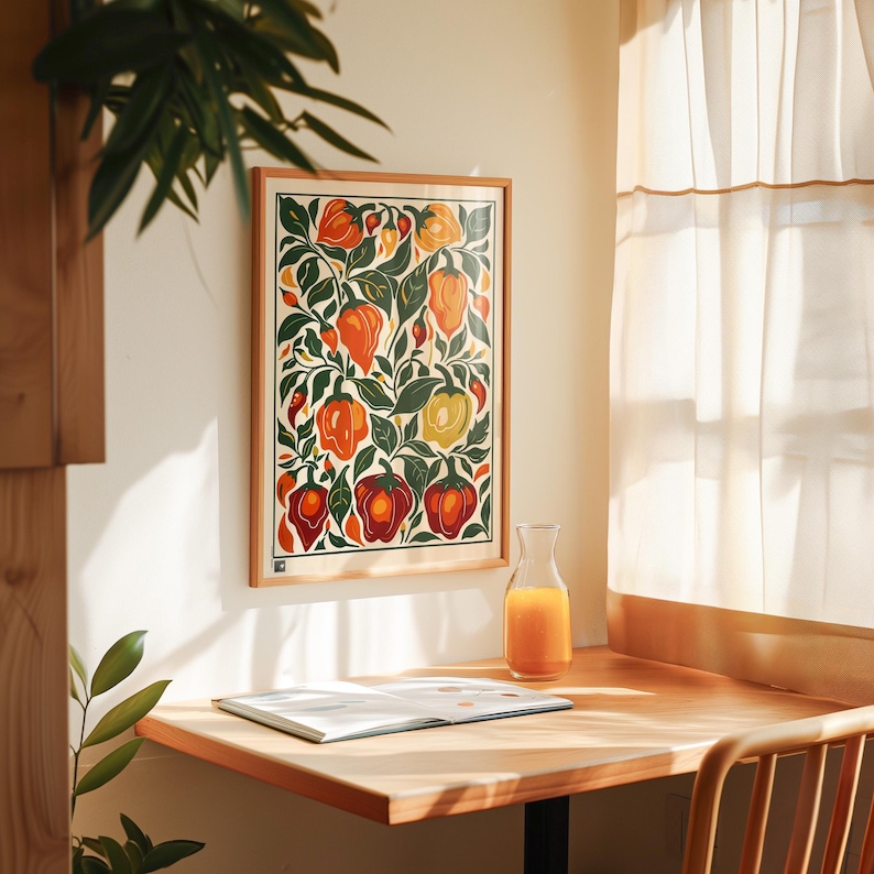 Garden Vegetable Poster, Fruit Kitchen Wall Art, Vegetable Print Poster ...