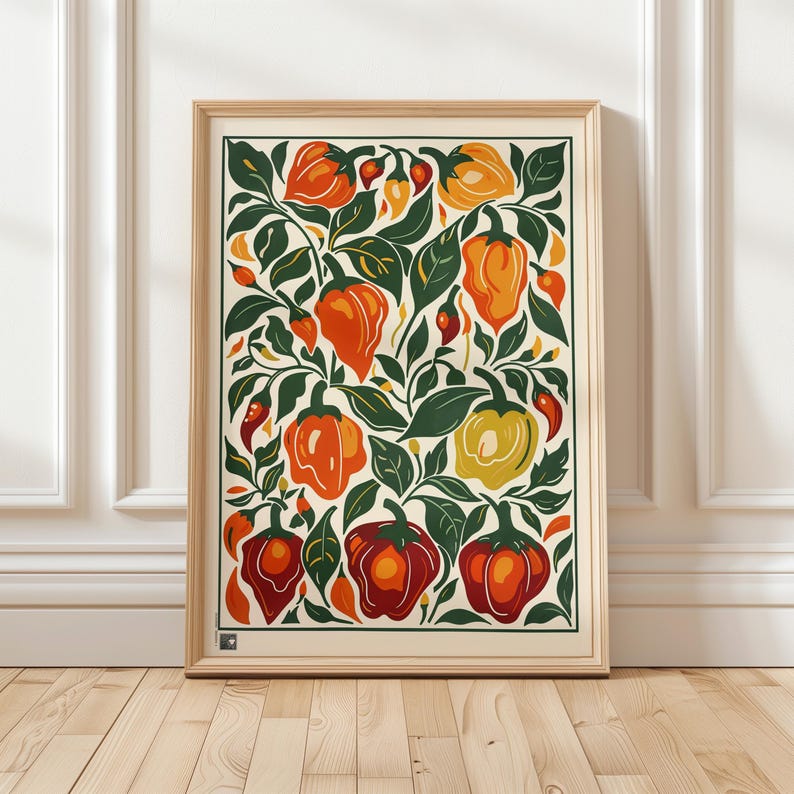 Garden Vegetable Poster, Fruit Kitchen Wall Art, Vegetable Print Poster ...
