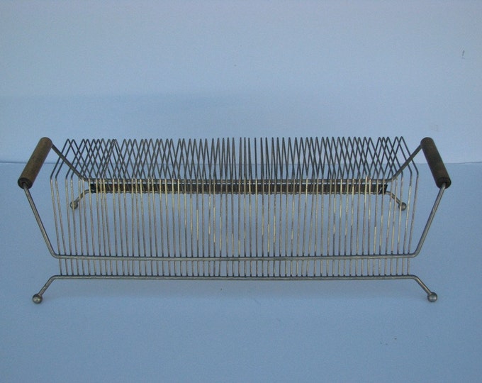 Vintage Mid Century Modern Metal Record Stand - Etsy