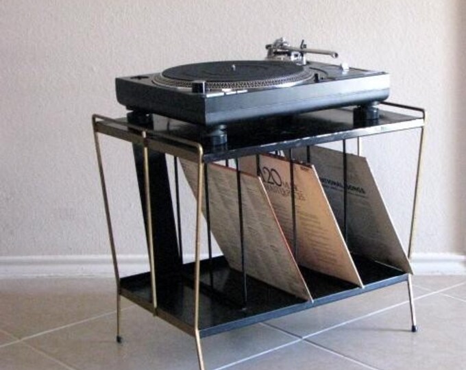 VINTAGE MID CENTURY MODERN RETRO TURNTABLE \/ RECORD STAND SALE 10\/20 ...