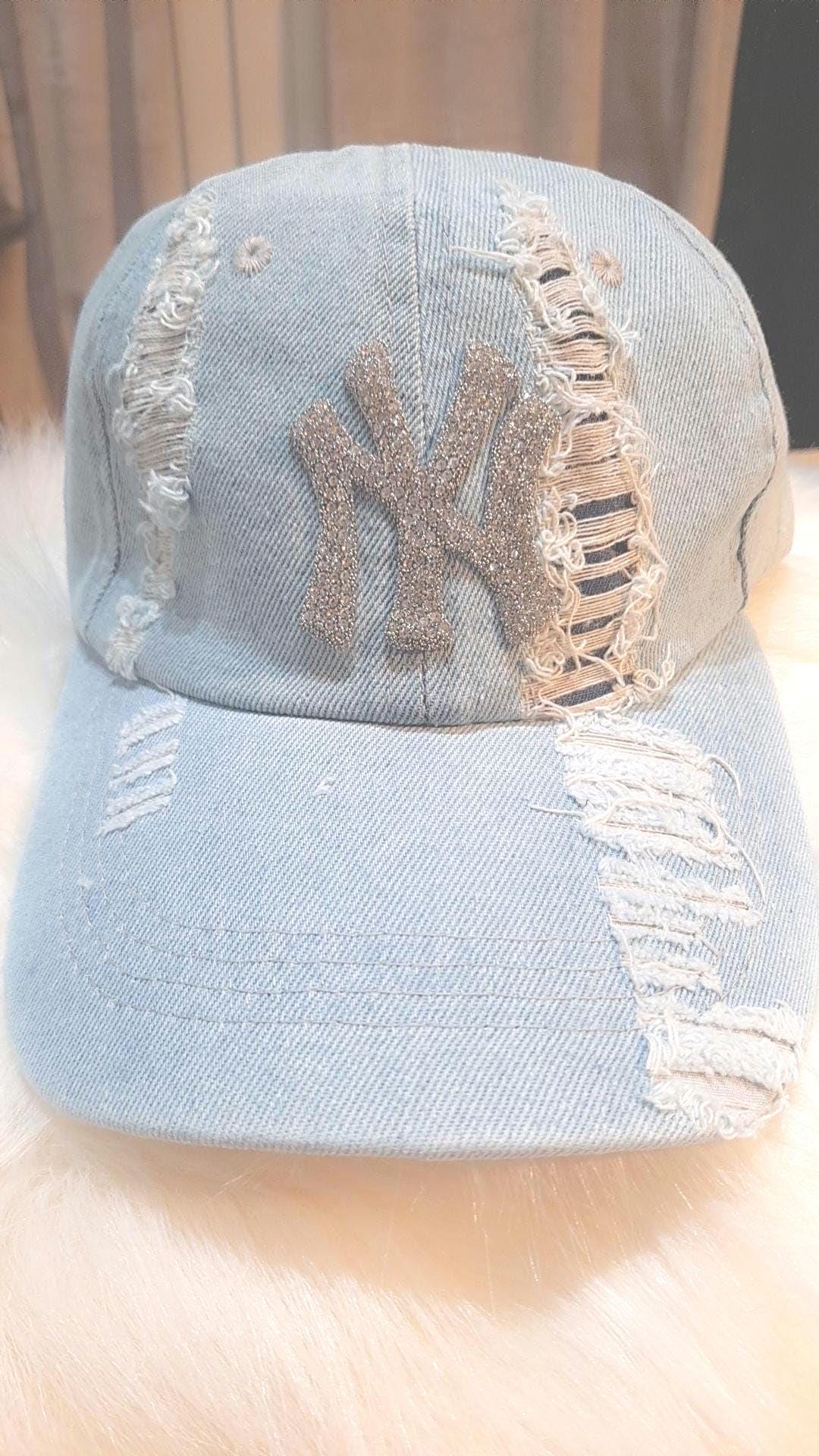 Shredded Denim NY and LA Bling Hats - Etsy