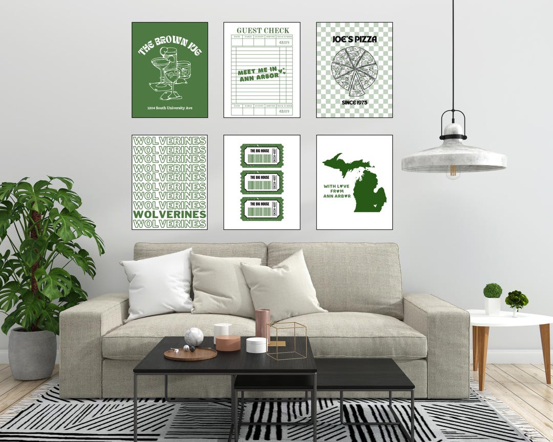 Green University of Michigan Prints | Wall Art | College Prints | Umich ...