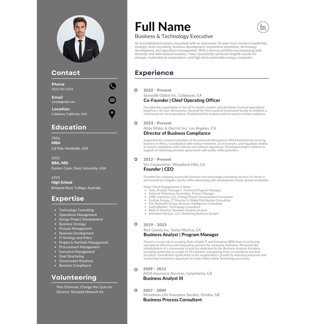 Best One-page Professional Resume Template With Cover Letter and ...