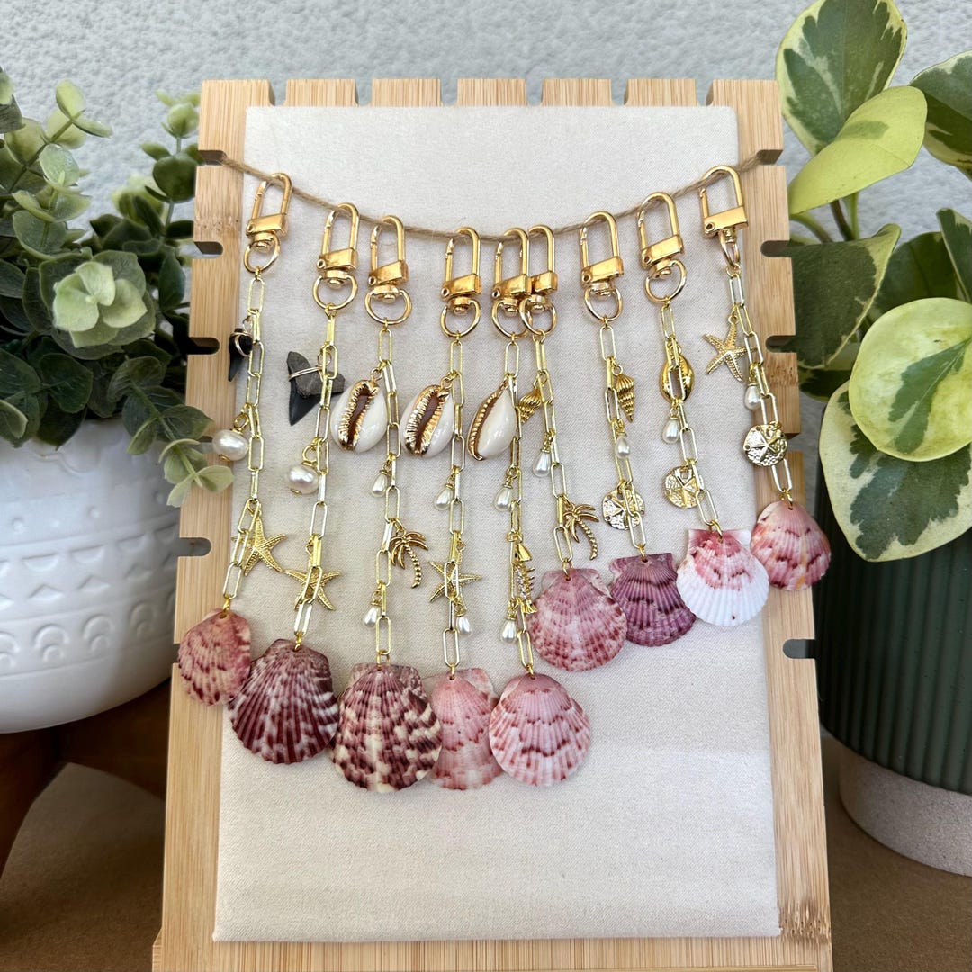Coastal Bag Charm | Sea Shell Charm | Keychain | Purse Charm | Beach ...