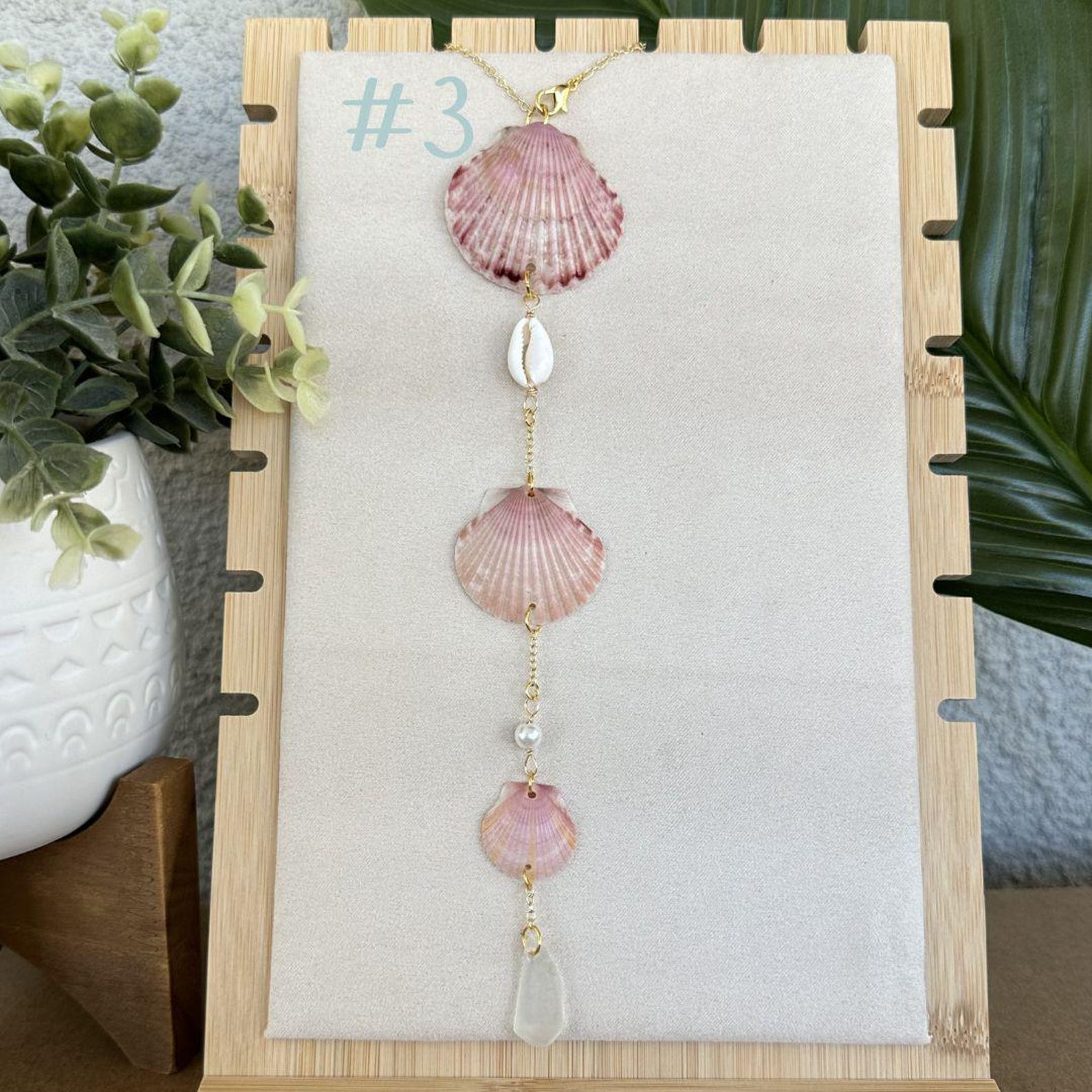 Ocean Inspired Car Charm | Seashell, Sea Glass, Shark Teeth Rearview ...