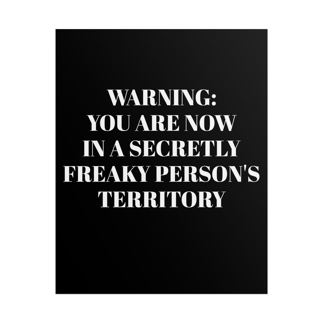 Sensual Innuendo Warning Rolled Poster | Funny Adult Wall Art - Etsy