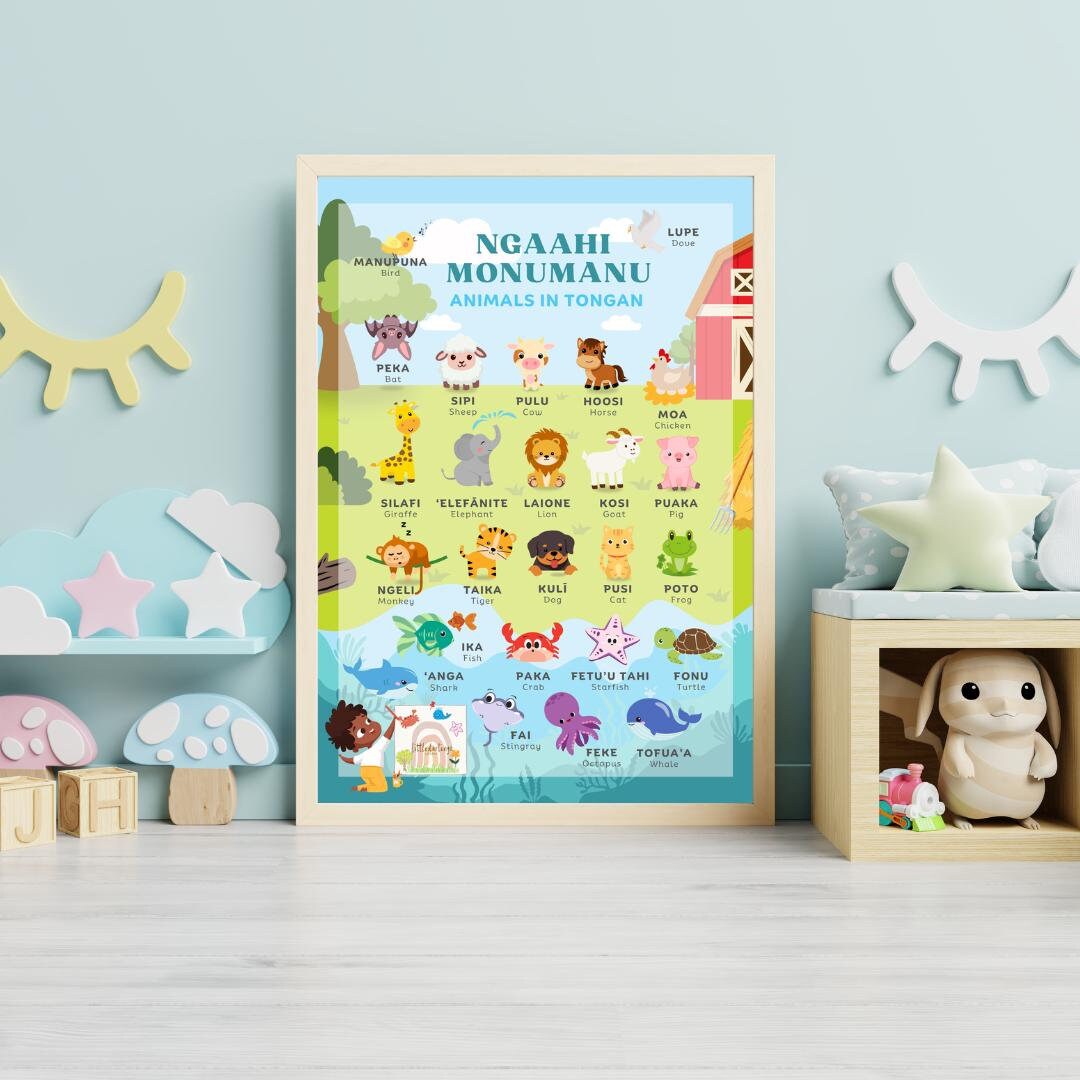 Animals in the Tongan Language - Digital Prints for Kids – Educational ...