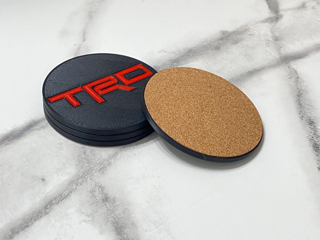Set of 4 TRD Coasters 4in Coasters Toyota Drink Coasters Gift for ...
