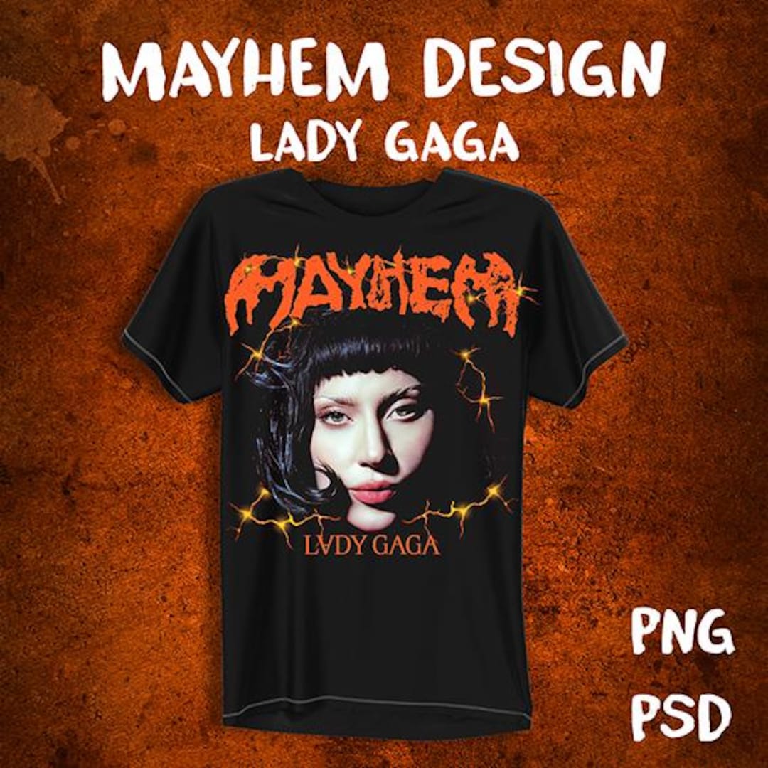 Mayhem Lady Gaga T-shirt Design PNG PSD DTF - Etsy