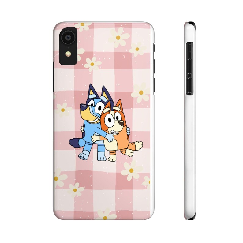 Bluey and Bingo Love Slim Phone Cases, Floral Pattern, Birthday Gift ...