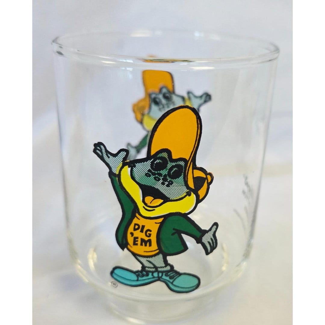 Vintage 1977 Kellogg's Dig'em Frog Glass - Cereal Collector Series - Etsy