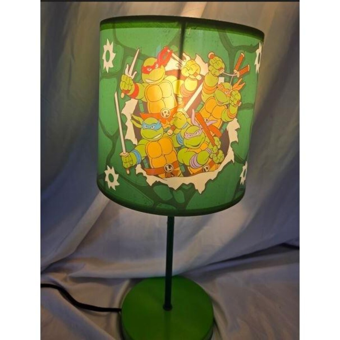 Teenage Mutant Ninja Turtles 15" Green Table Shaded Lamp Desk Light ...