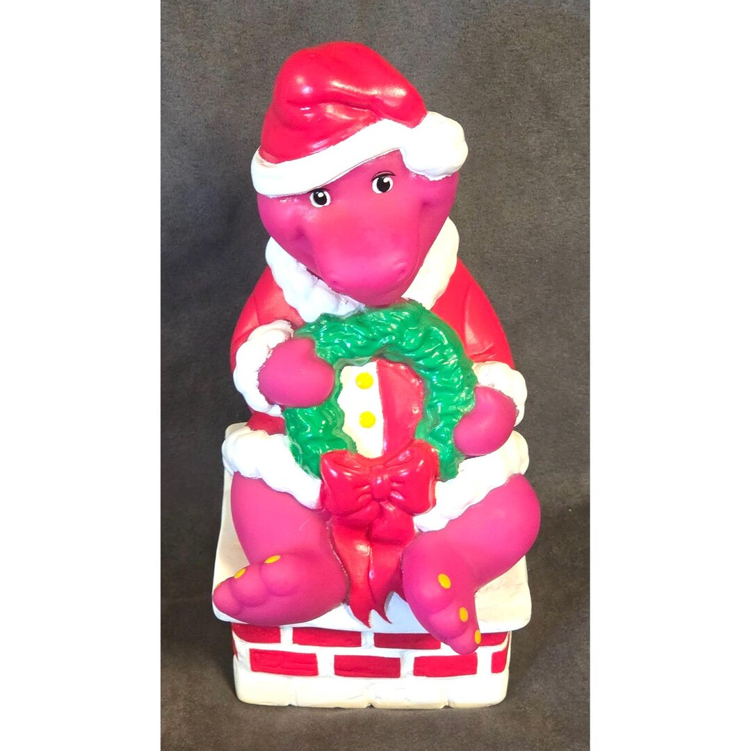 Vintage Barney the Dinosaur Coin Piggy Bank Christmas Lyons Group 1993 ...