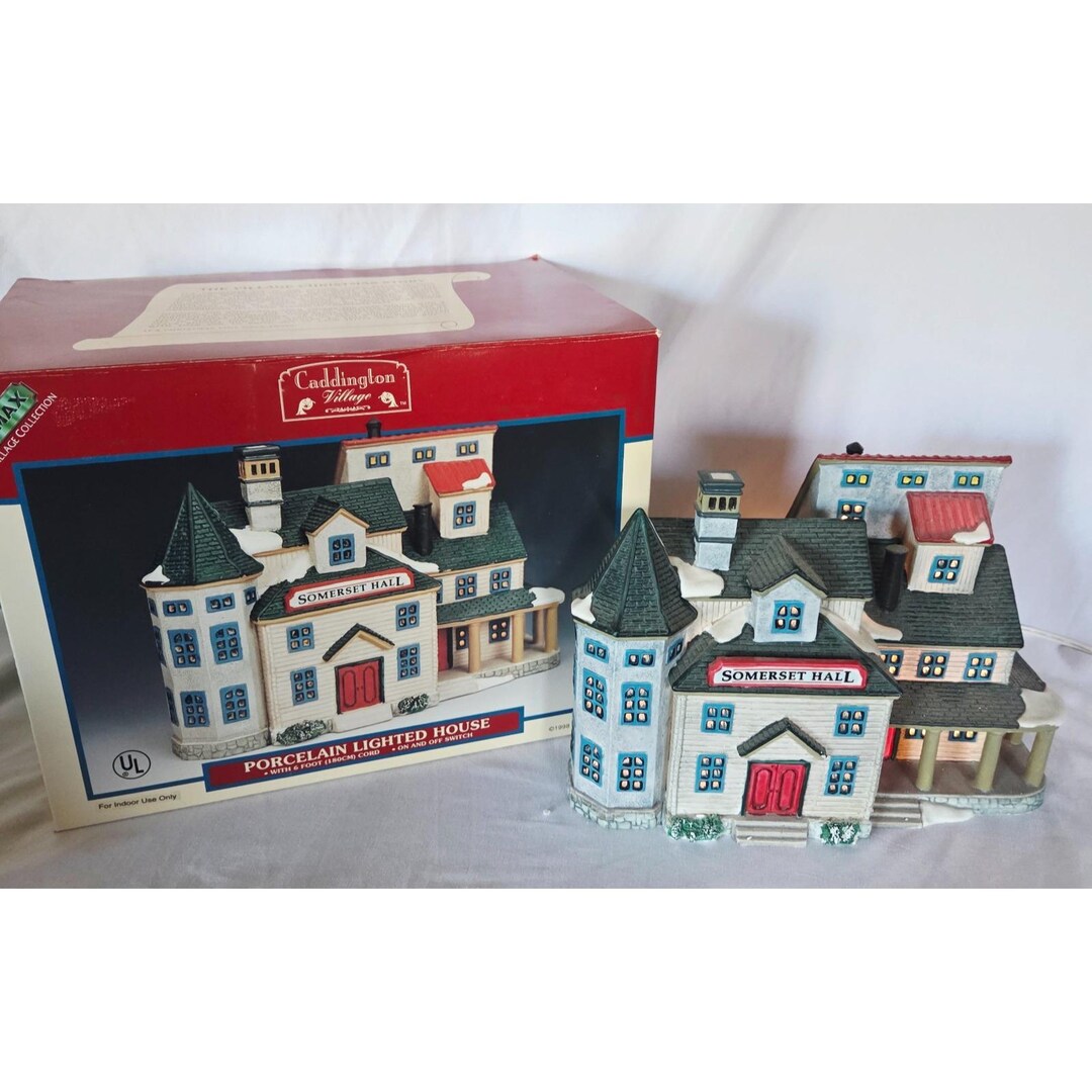 Lemax Village Caddington Village Porcelain Lighted House 1998 Somerset ...