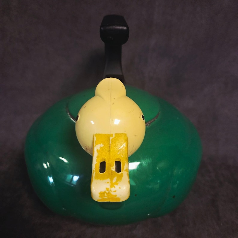 Vintage Duck Head Tea Kettle – Green Enamel Novelty Teapot Retro ...