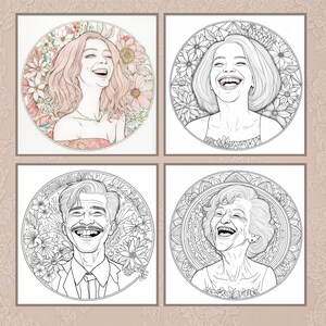 Mandalas of Joy: Smiling Faces Coloring Book for Adults - Celebrate ...