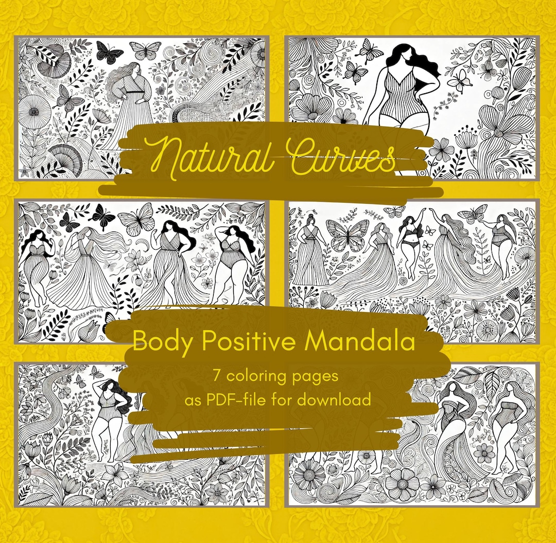 Body Positive Nature – Adult Coloring Book With Nature Motifs ...