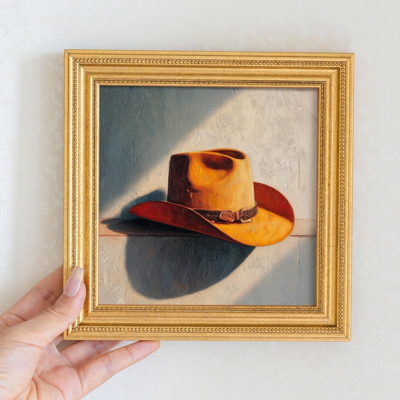 Vintage Cowboy Oil Paint - Etsy