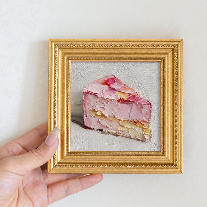 Coffee Cake Oil Painting - Etsy