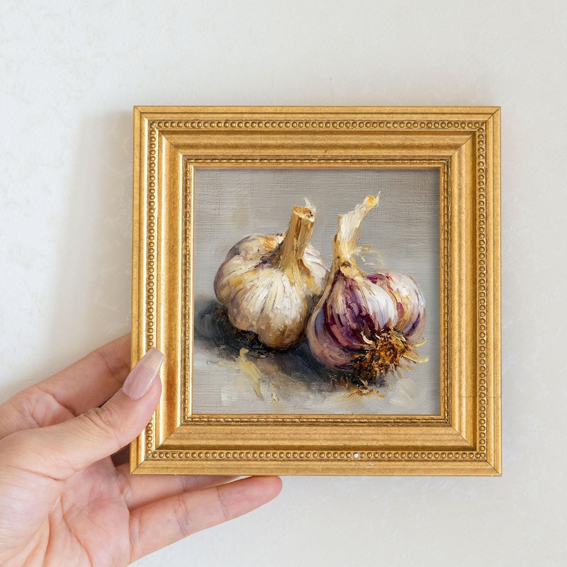 Small Paintings of Garlic - Etsy